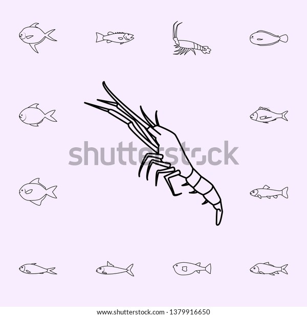 Scampi Icon Fish Icons Universal Set Stock Vector (Royalty Free ...