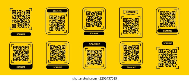 Scan Me Qr Code Design Qr Stock Vector Royalty Free 2202437015 Shutterstock