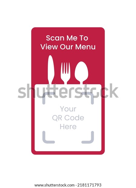 Vektor Stok Scan Me View Our Menu Restaurant (Tanpa Royalti) 2181171793 ...