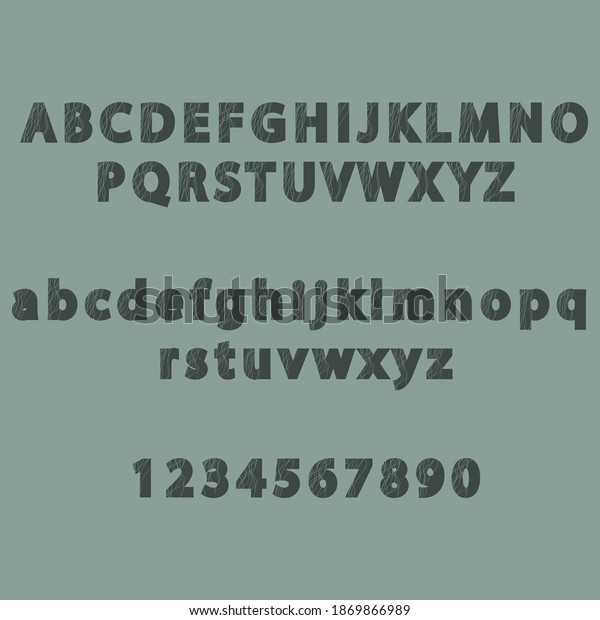 Scandinavian Font Vector Folk Style Font Stock Vector (Royalty Free ...