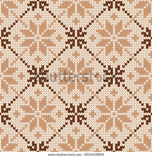 Scandinavian Knitted Seamless Pattern Norwegian Native Stock Vector ...