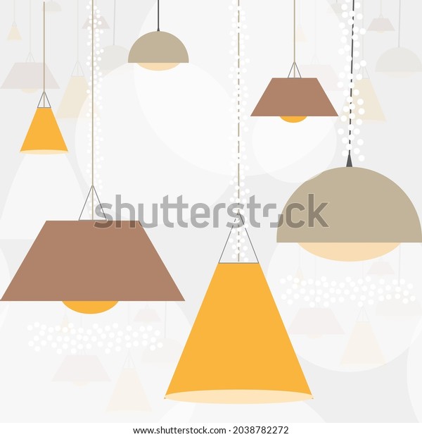 Scandinavian Style Interior Lighting Pattern Vector Stock Vector ...