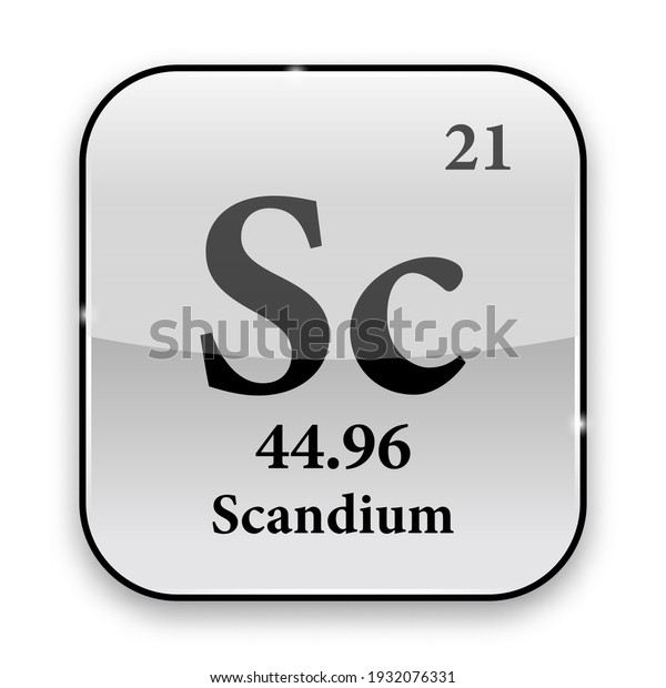 Scandium Symbolchemical Element Periodic Table On Stock Vector (Royalty ...