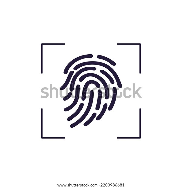Scanned Finger Icon Vector Illustration Isolated Stock Vector (Royalty ...