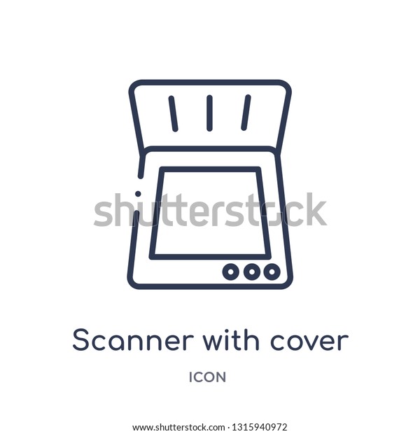 Scanner Cover Icon Technology Outline Collection Stock Vector (Royalty ...