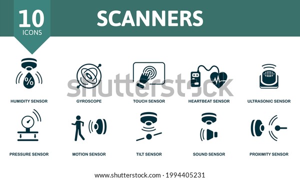 Scanners Icon Set Contains Editable Icons Stock Vector (Royalty Free ...