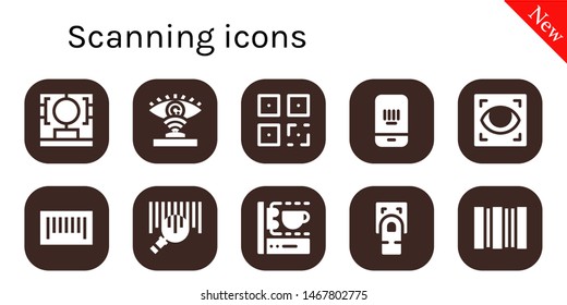 Scanning Icon Set 10 Filled Scanning Stock Vector (Royalty Free) 1467802775