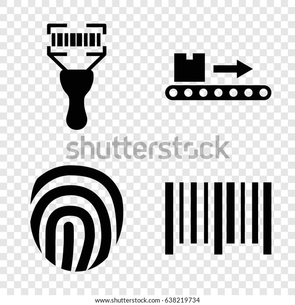 Scanning Icons Set Set 4 Scanning Stock Vector (Royalty Free) 638219734