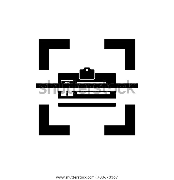Scanning Id Card Icon Scanner Sign Stock Vector (Royalty Free ...