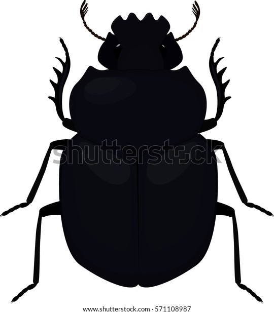 Scarab Icon Simple Illustration Scarab Black Stock Vector (Royalty Free ...