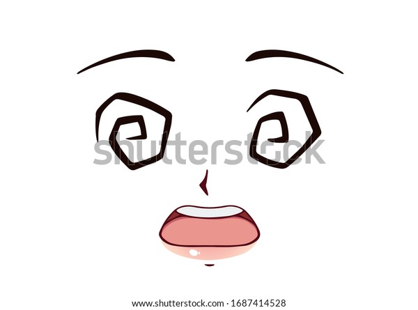 Scared Anime Face Manga Style Funny: เวกเตอร์สต็อก (ปลอดค่าลิขสิทธิ์ ...