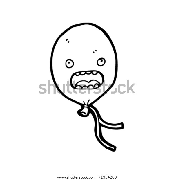 Scared Balloon Cartoon: เวกเตอร์สต็อก (ปลอดค่าลิขสิทธิ์) 71354203 ...