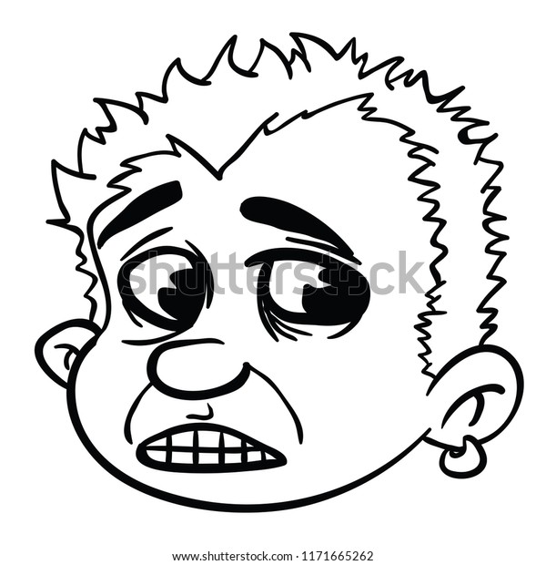 Scared Boy Cartoon Illustration Isolated On Stock Vector (Royalty Free ...