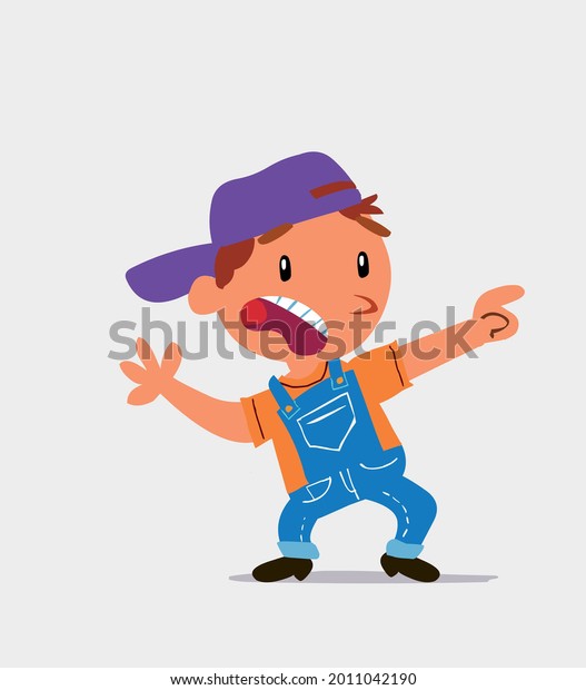 Scared Cartoon Character Little Boy On Stock Vector (Royalty Free ...