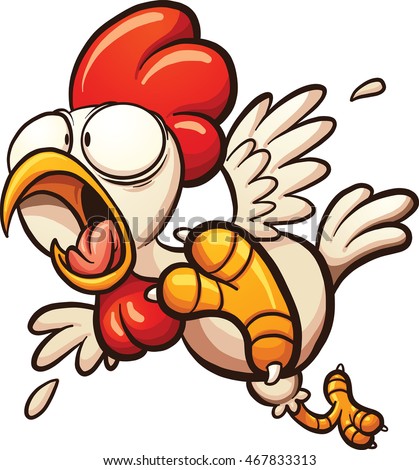 Scared Cartoon Chicken Vector Clip Art Stock Vector (Royalty Free ...