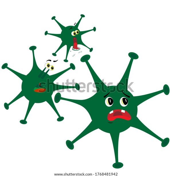 Scared Cell Virus Covid 2019 Bacterium Stock Vector (Royalty Free ...
