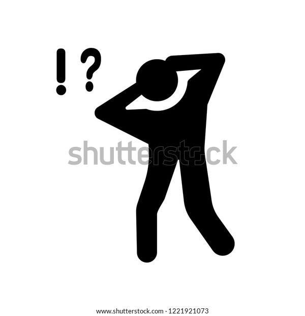 Scared Human Icon Trendy Scared Human: vector de stock (libre de ...