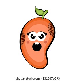 Scared Mango Cartoon Colored Sketch Vector Stock Vector (Royalty Free ...