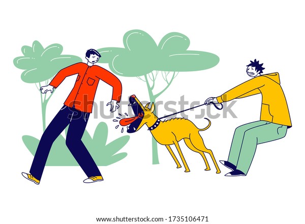 Scared Passerby Male Character Dash Aside Stock Vector (Royalty Free ...