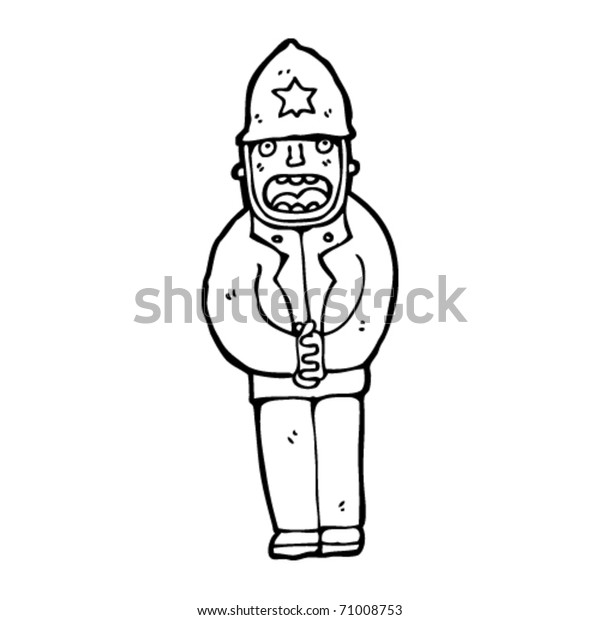 Scared Policeman Cartoon Stock Vector (Royalty Free) 71008753 ...