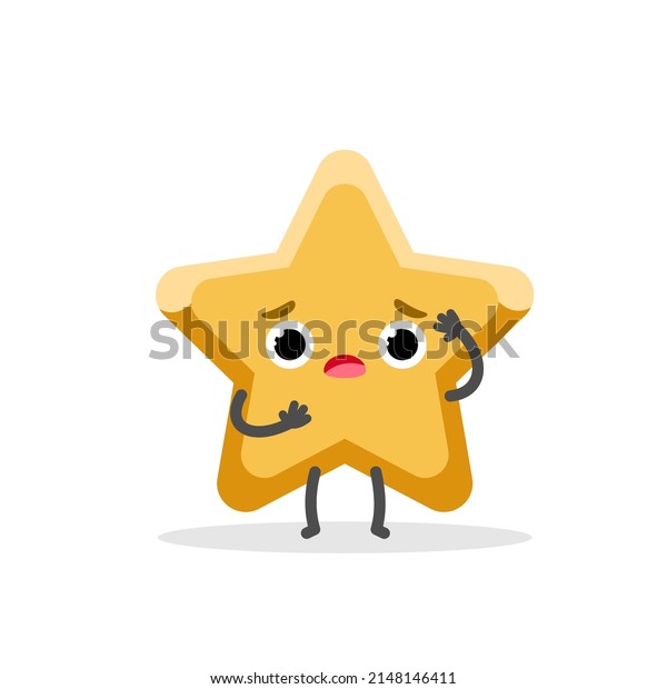 Scared Star Emotional Character Cartoon Style 库存矢量图（免版税）2148146411 ...