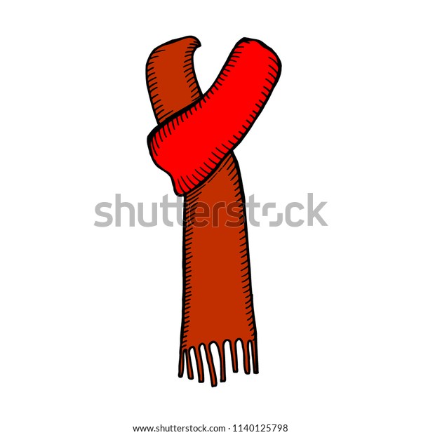 Scarf Design Beautiful Hand Drawn Illustration: เวกเตอร์สต็อก (ปลอดค่า ...
