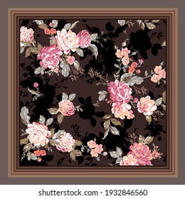 Scarf Design Textile Pattern Illustration Stock Vector (Royalty Free ...