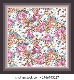 Scarf Design Textile Pattern Illustration Stock Vector (Royalty Free ...