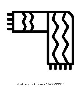 Scarf Icon Outline Vector Design Stock Vector (Royalty Free) 1692232342 ...