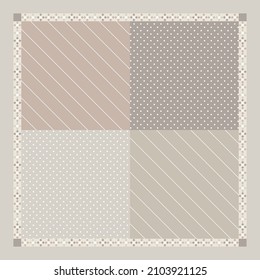Scarf Pattern Design Neutral Color Combination Stock Vector (Royalty ...