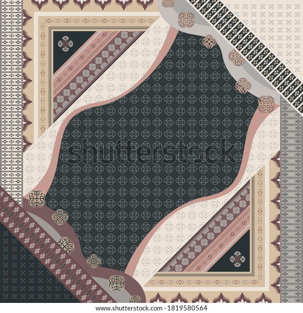 Scarf Pattern Ethnic Ornament Hijab Design Stock Vector (Royalty Free ...