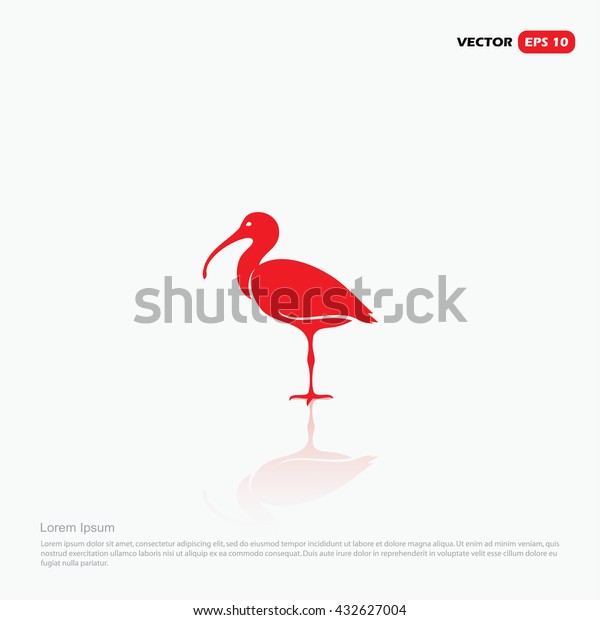 Scarlet Ibis Vector Illustration Stock Vector (Royalty Free) 432627004 ...