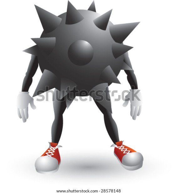 Scary Ball Man Stock Vector (Royalty Free) 28578148 | Shutterstock