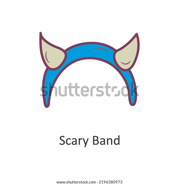 Scary Band Vector Filled Outline Icon Stock Vector (Royalty Free ...