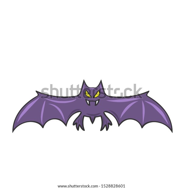 Scary Bat Front View Stock Vector (Royalty Free) 1528828601 | Shutterstock