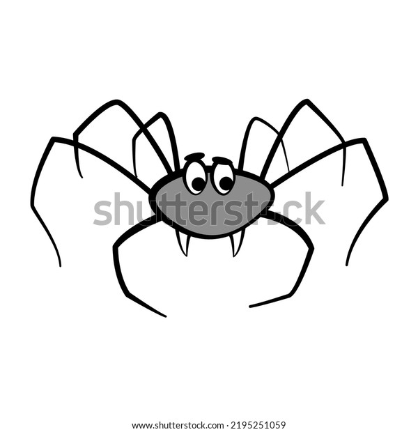 Scary Cartoon Spider Vector Illustration Halloween Stock Vector ...