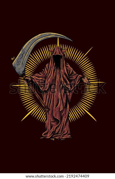 Scary Dark Angel Vector Illustration: เวกเตอร์สต็อก (ปลอดค่าลิขสิทธิ์ ...