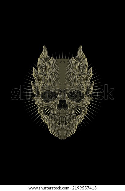Scary Demon Light Illustration Stock Vector (Royalty Free) 2199557413 ...