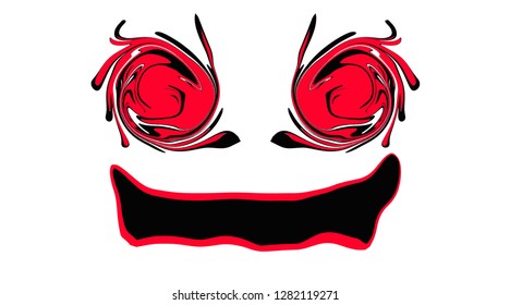 Scary Face Red Eyes Vector Stock Vector (Royalty Free) 1282119271 ...