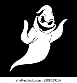 Scary Ghost Vector Illustration Halloween Stock Vector (Royalty Free ...