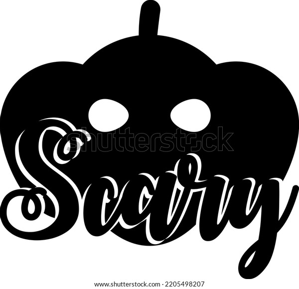 Scary Halloween Graphic Design Vector Stock Vector (Royalty Free ...