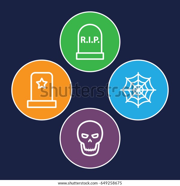Scary Icons Set Set 4 Scary Stock Vector (Royalty Free) 649258675 ...