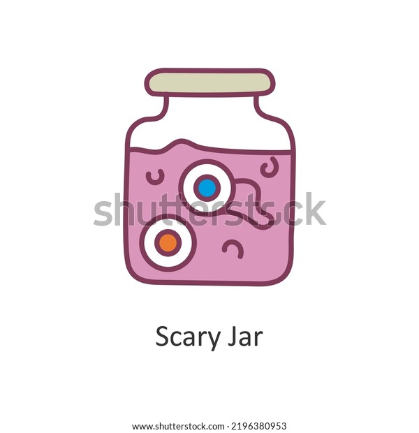 Scary Jar Vector Filled Outline Icon Stock Vector (Royalty Free ...