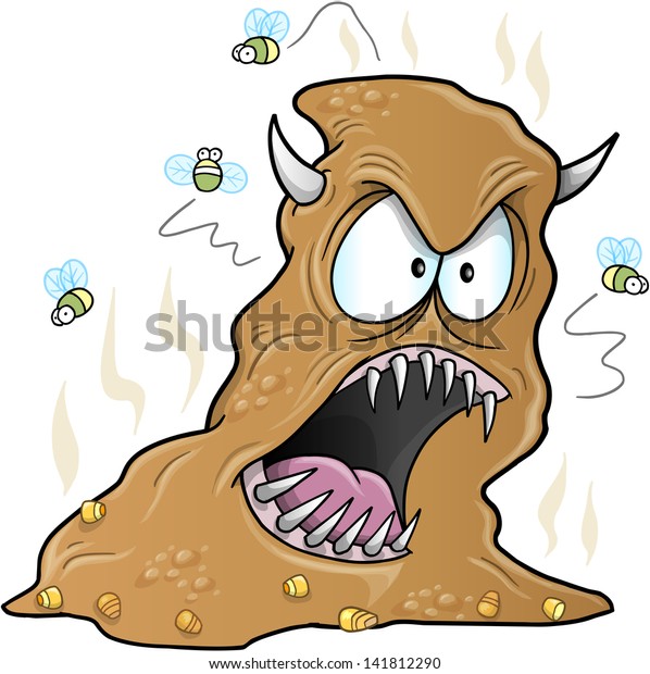 Stock vektor „Scary Monster Turd Poop Vector Illustration“ (bez ...