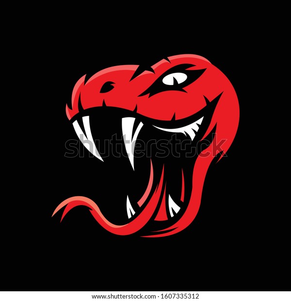 Scary Snake Head Mascot Team Vector: เวกเตอร์สต็อก (ปลอดค่าลิขสิทธิ์ ...