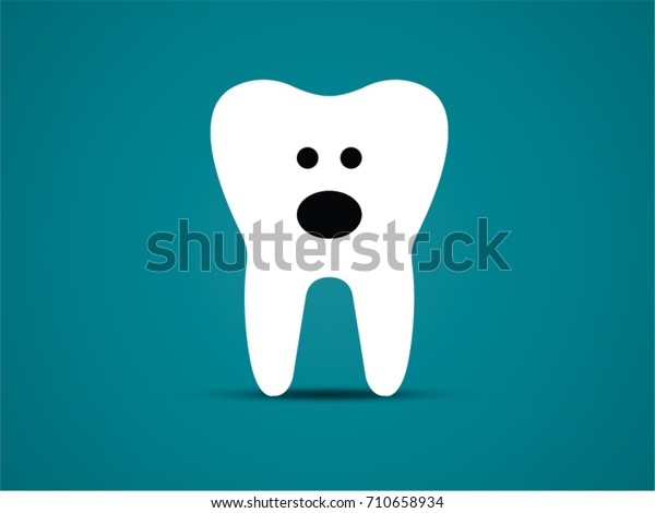 Scary Tooth Vector Drawing Stock Vector (Royalty Free) 710658934 ...