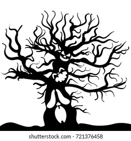 Scary Tree Monster Sketch Style Handdrawn Stock Vector (Royalty Free ...