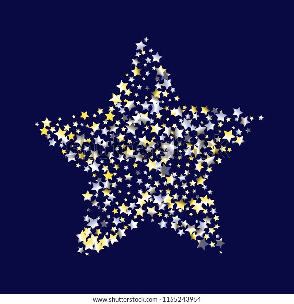 Scatter Stars Forming Fiveangled Star Figure Stock Vector (Royalty Free ...