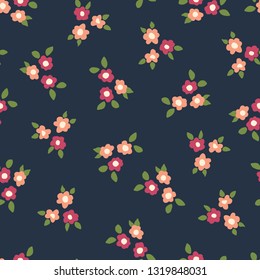 Scattered Ditsy Flowers Seamless Vector Repeating Stock Vector (Royalty ...