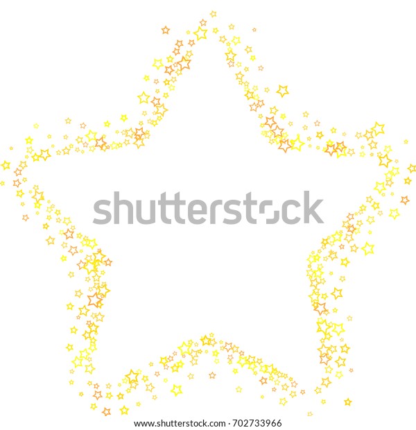 Scattered Star Frame On White Background Stock Vector (Royalty Free ...